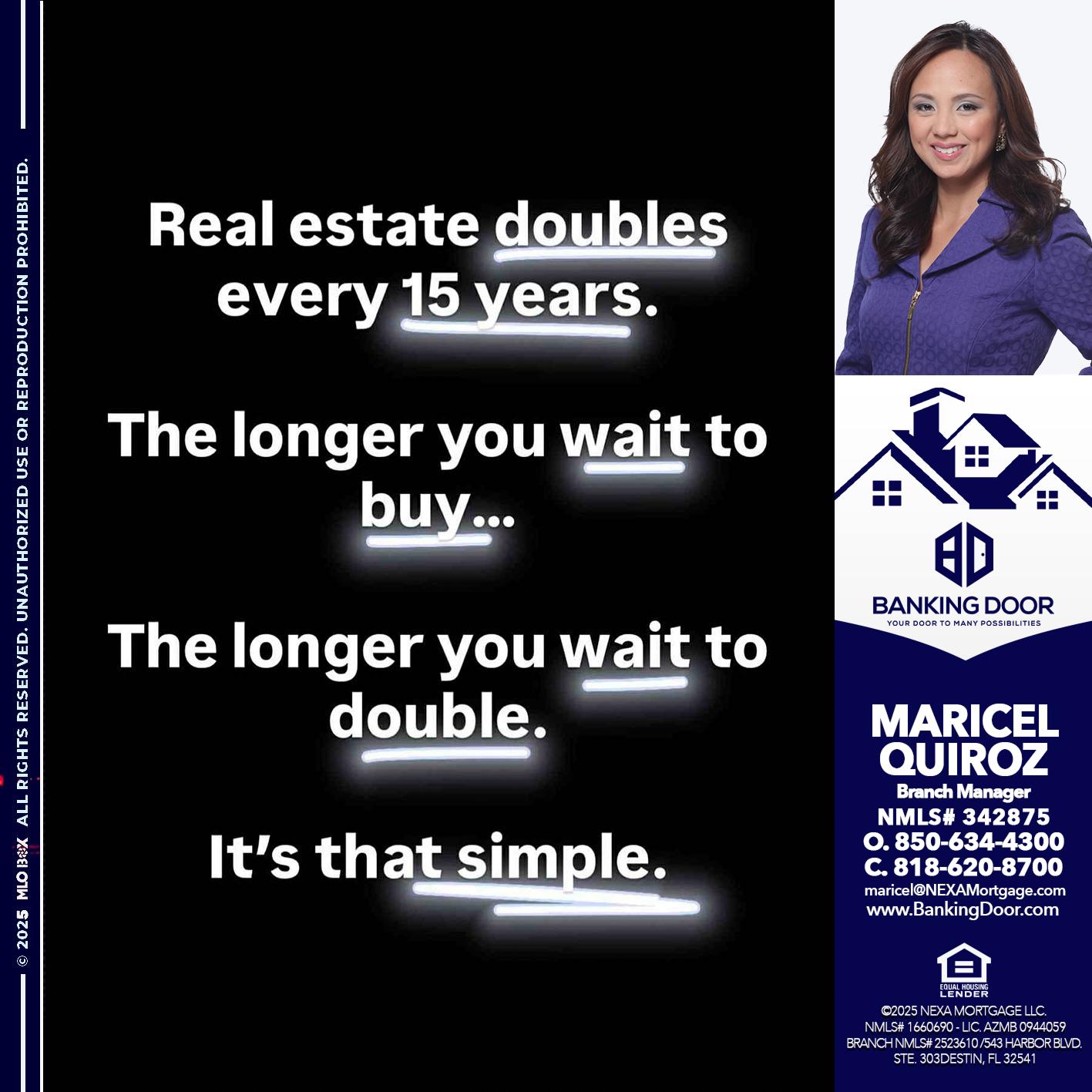 REAL ESTATE - Maricel Quiroz -Branch Manager